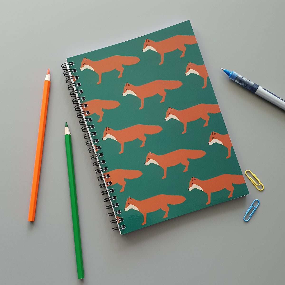A5 Fox Notebook. Woodland Wildlife notebook. Blue Ranchu Designs